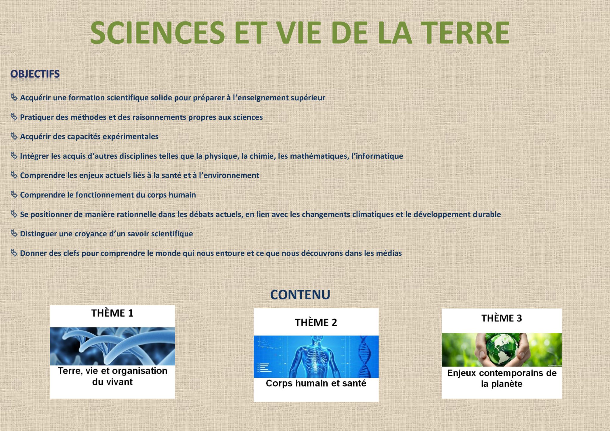 Sciences et Vie de la Terre (SVT) – Cité Scolaire Mangin Sarrebourg